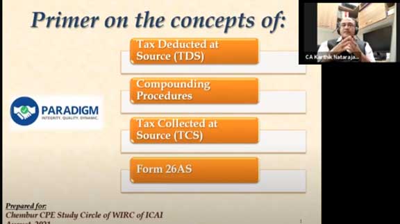 LAW AND PRACTICE RELATING TO TDS AND TCS PROVISIONS, FORM 26AS & COMPOUNDING PROCEDURES UNDER ...